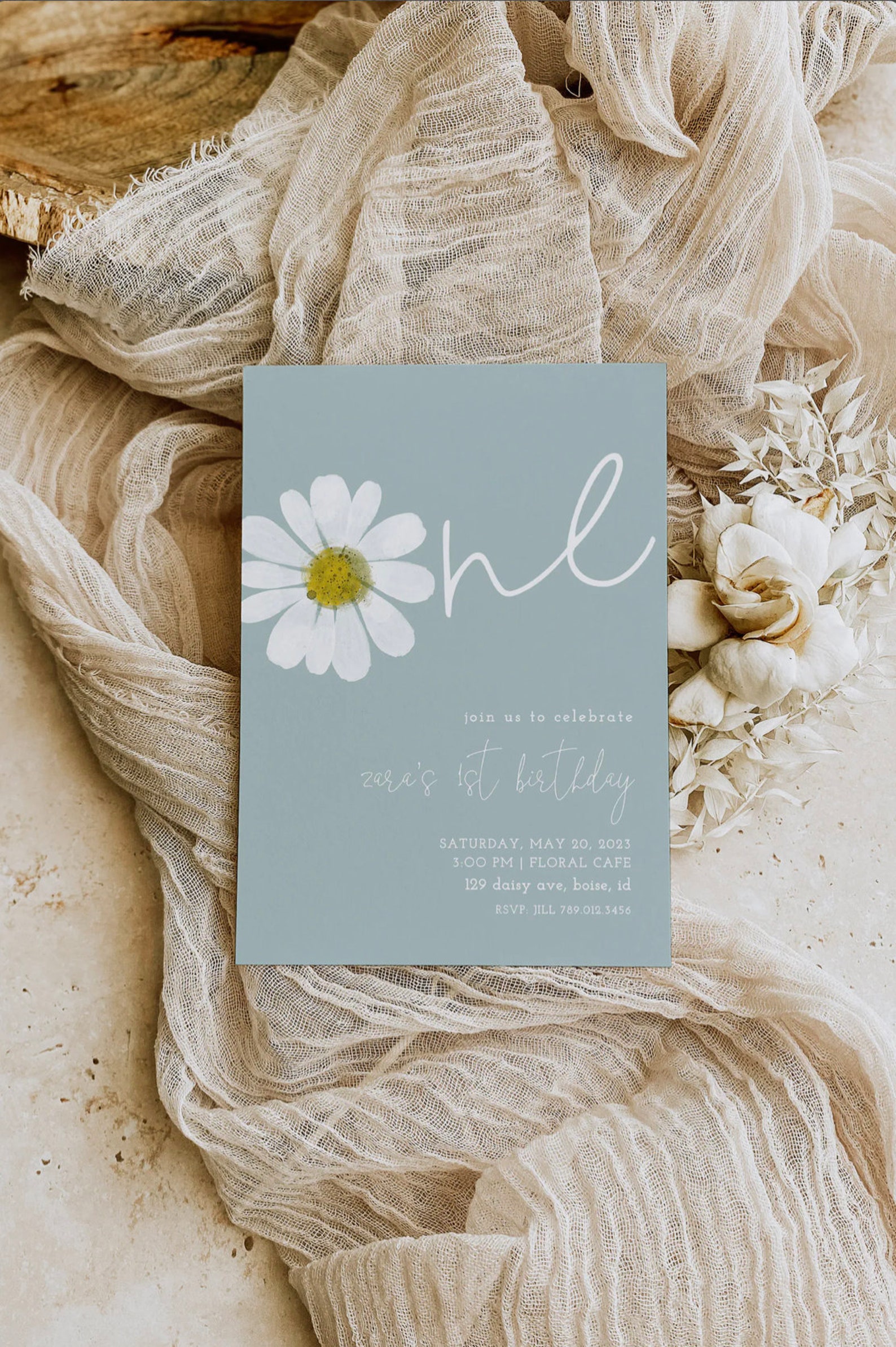 Editable Daisy 1st Birthday Bundle Editable Template Set - Etsy