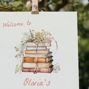A New Chapter Welcome Sign Template | Editable Her Next Chapter Book ...
