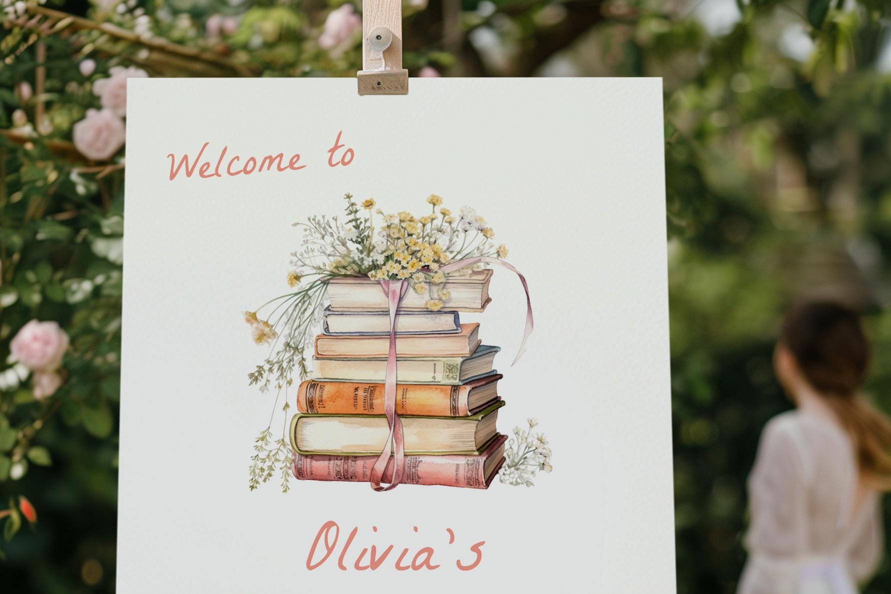 A New Chapter Welcome Sign Template | Editable Her Next Chapter Book ...