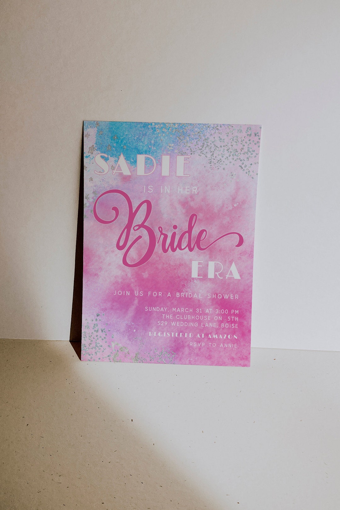 Bride Era Invitation Template | Editable Bridal Shower Invite in Hot ...