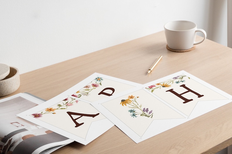 Wildflower Birthday Banner Template | Printable Little Wildflower Happy ...