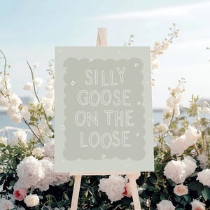 Silly Goose on the Loose Editable Template | DIY One Silly Goose Party ...