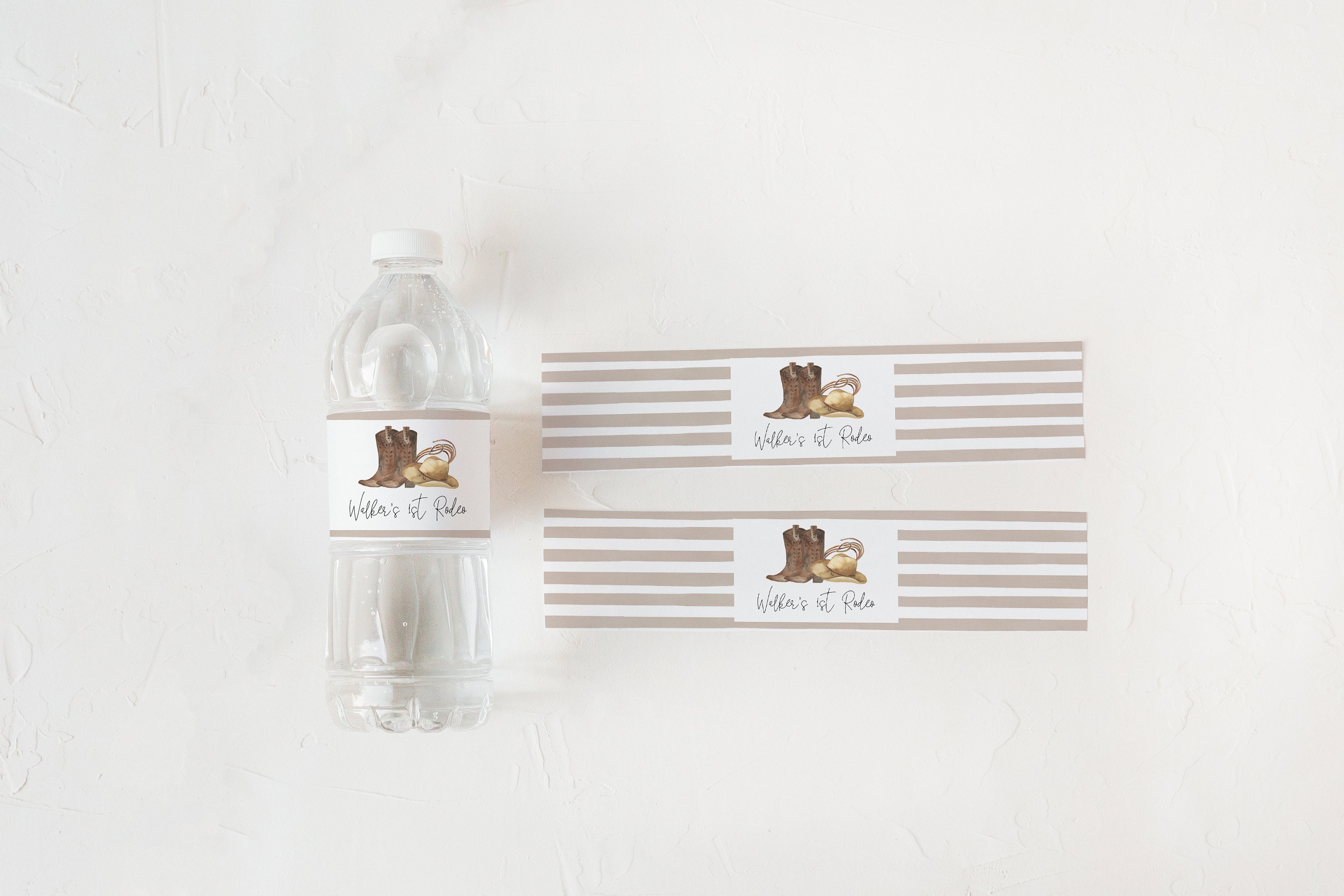 Rodeo Water Bottle Label Template | Editable Western Cowboy Water ...