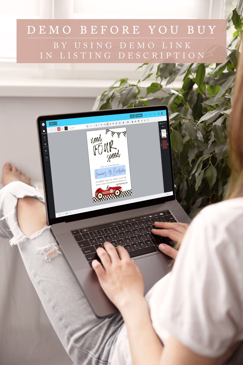 Need FOUR Speed Birthday Invitation Template Editable Red - Etsy