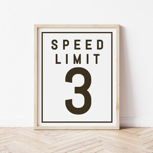 Speed Limit 3 Sign Template | Can't Catch Me I'm Three Race Car ...