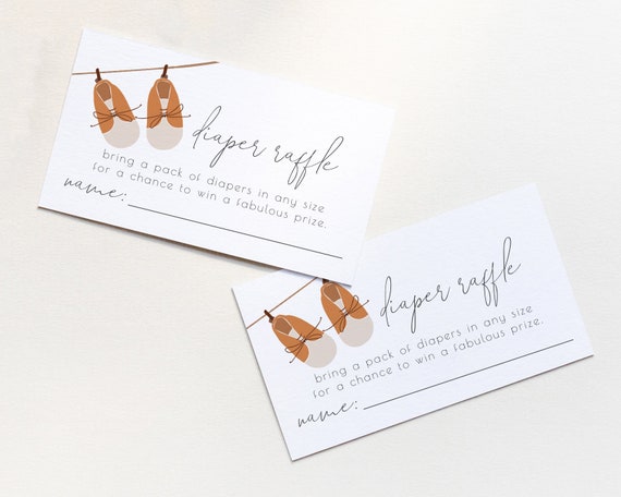 Fall Diaper Raffle Ticket Orange Pumpkin Clothesline Baby - Etsy