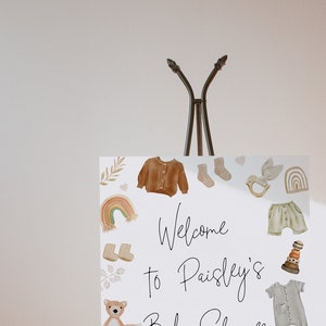Boy Baby Shower Welcome Sign Template It's a Boy Baby Editable ...