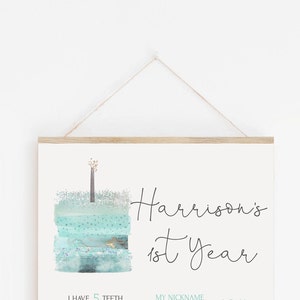 Green Milestone 1st Birthday Sign Mint Birthday Cake - Etsy