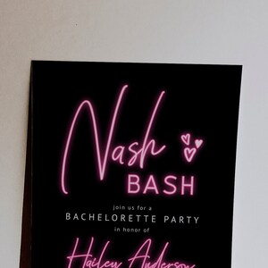 Nash Bash Bachelorette Party Invitation | Nashville Bridal Weekend ...