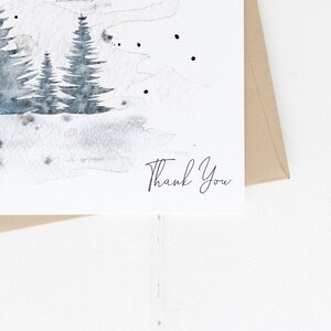 Winter Thank You Printable Card Template Baby It's Cold - Etsy