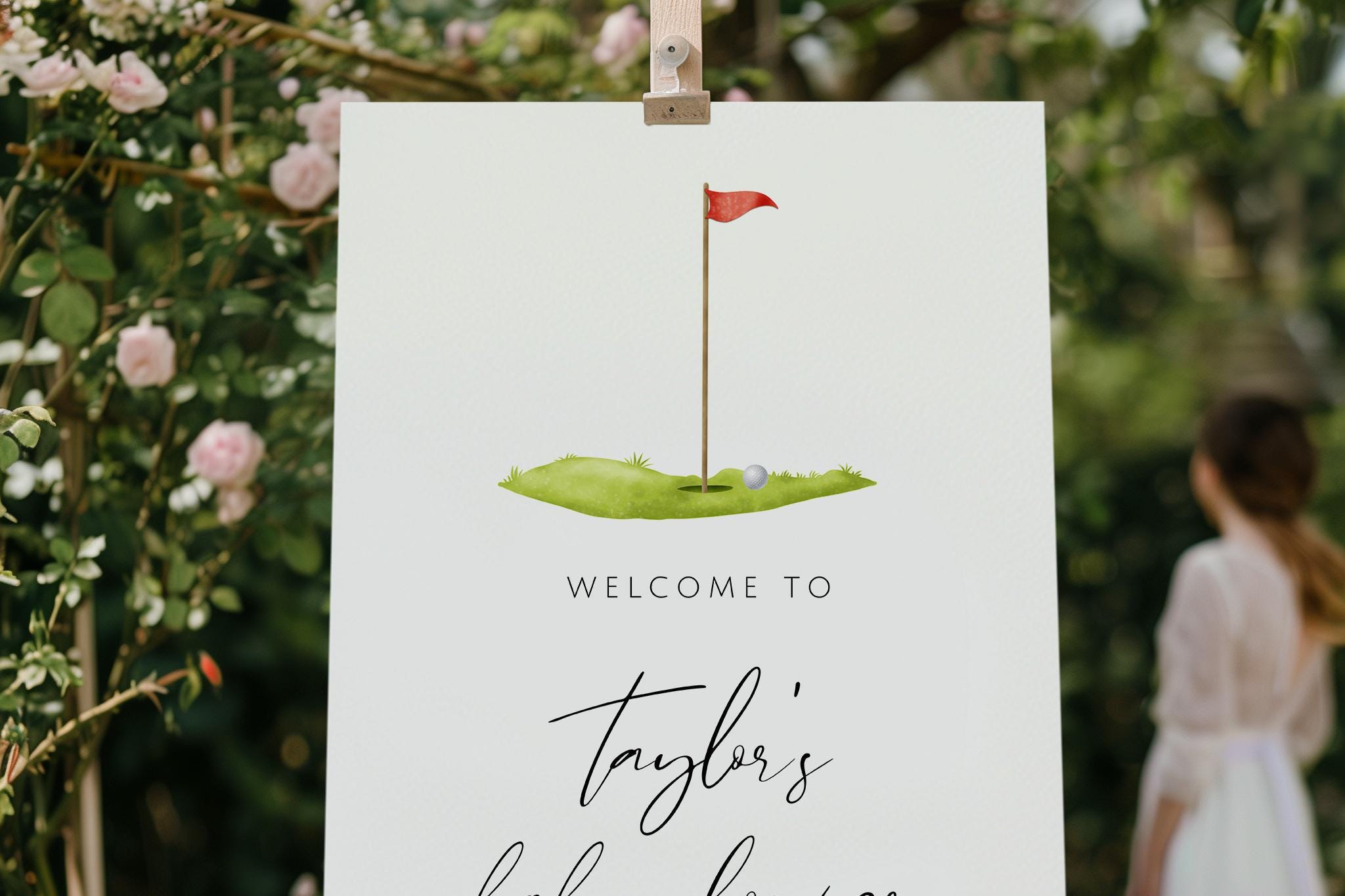 Editable Golf Welcome Sign Template | New to the Club Baby Shower ...