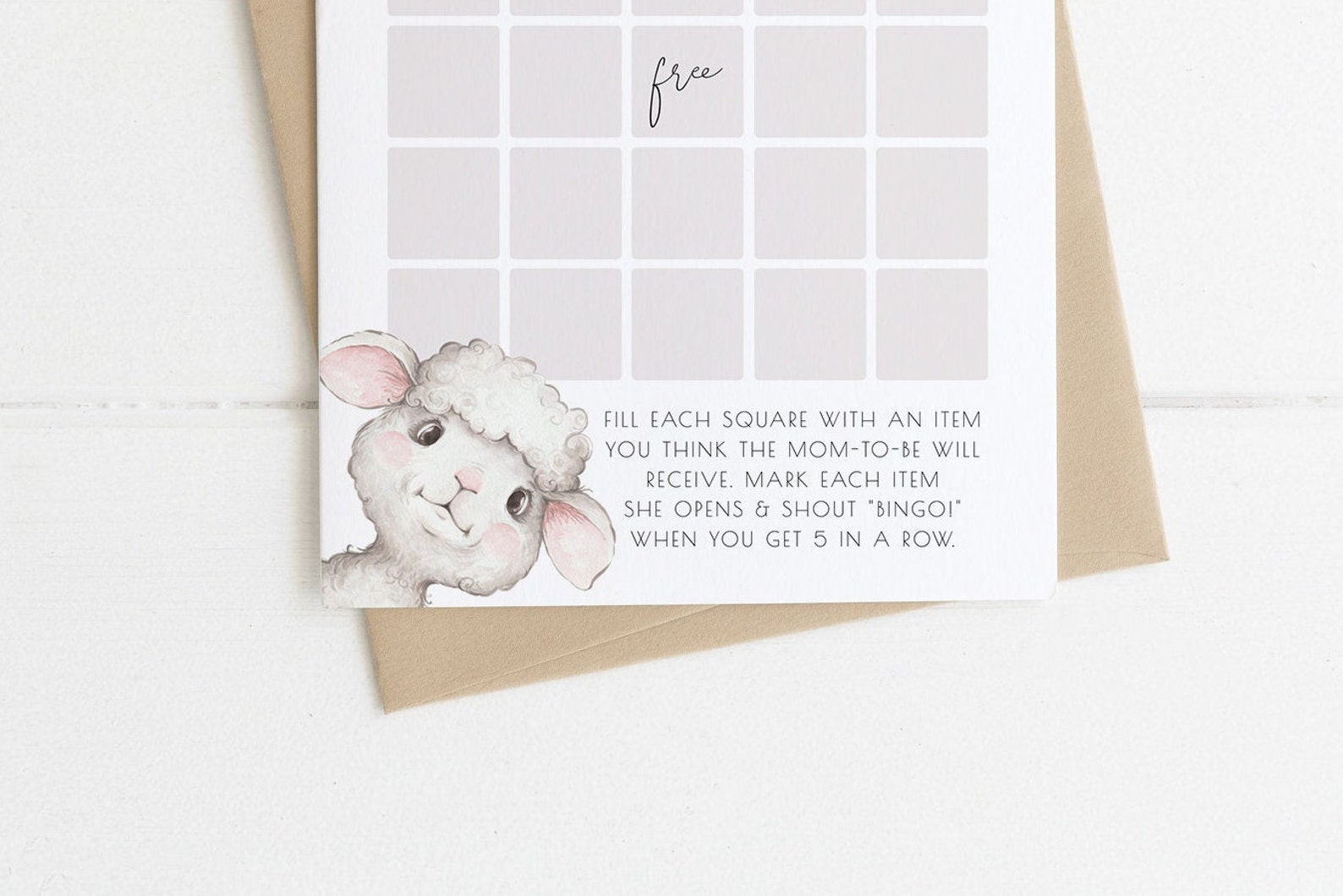 Farm Baby Shower Bingo Farm Sheep Baby Sprinkle Printable - Etsy