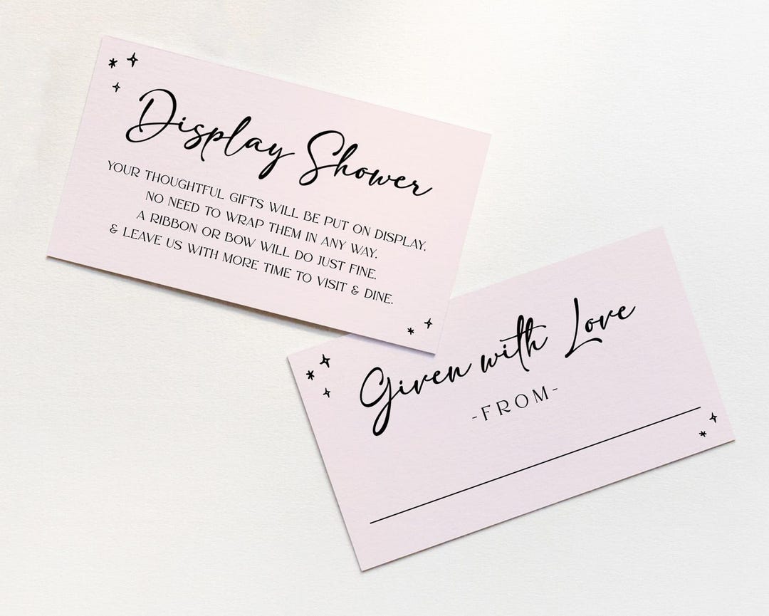 Display Shower Insert Template | DIY Editable Unwrapped Gifts Printable ...