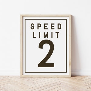 Speed Limit 2 Sign Template | TWO Fast Race Car Birthday Party Food ...