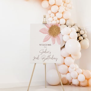 Wildflower 2nd Birthday Bundle Editable Template | Floral Girl Our ...
