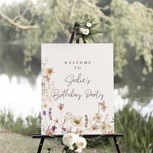 Wildflower 1st Birthday Bundle Editable Templates | Floral Girl Our ...