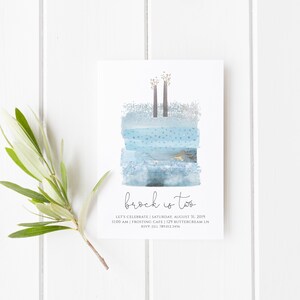 Boy 2nd Birthday Invitation Editable Template | Blue Birthday Cake ...