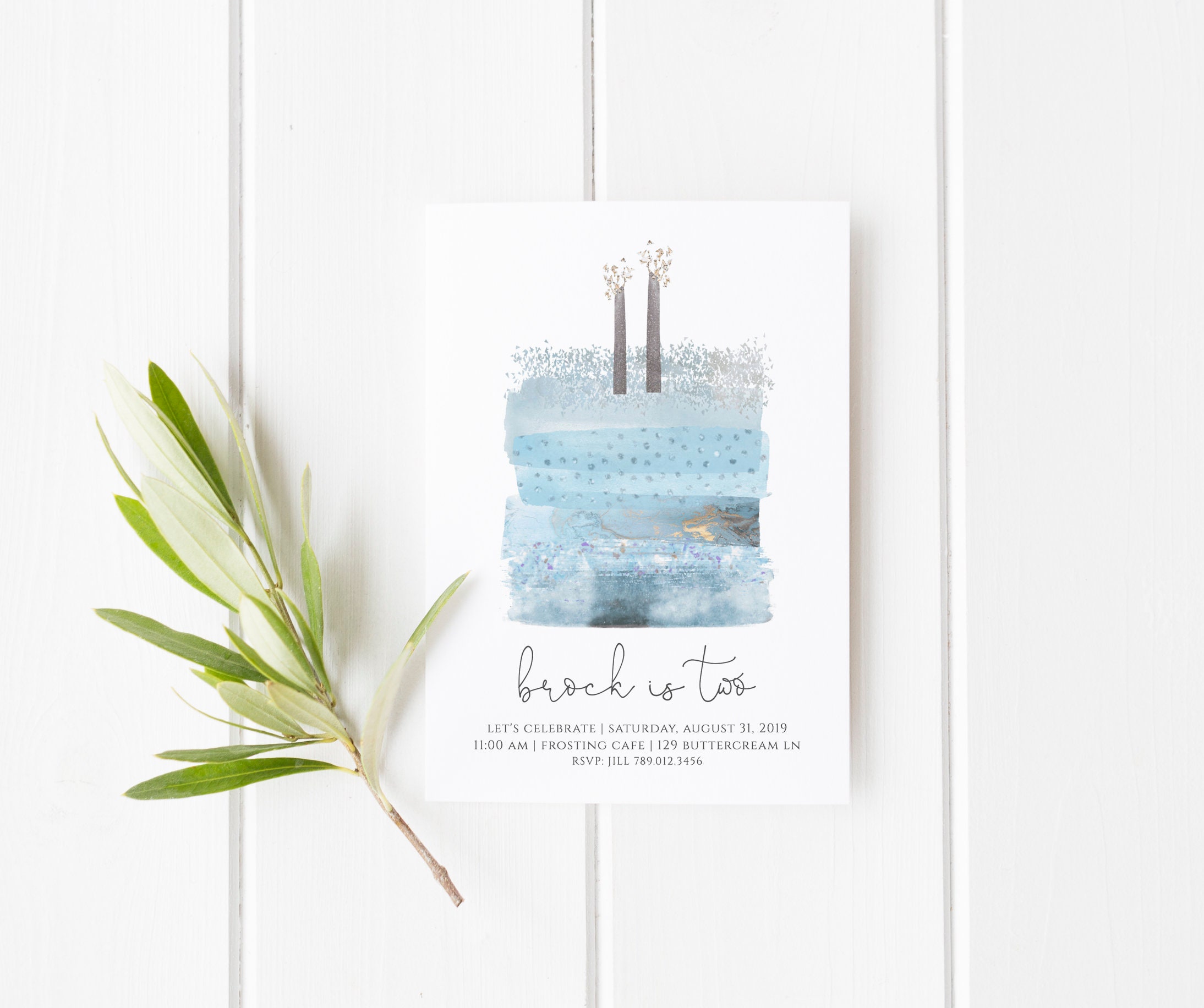 Boy 2nd Birthday Invitation Editable Template Instant | Etsy