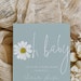 Daisy Baby Shower Invitation Template Blue Green Daisy Baby Sprinkle ...