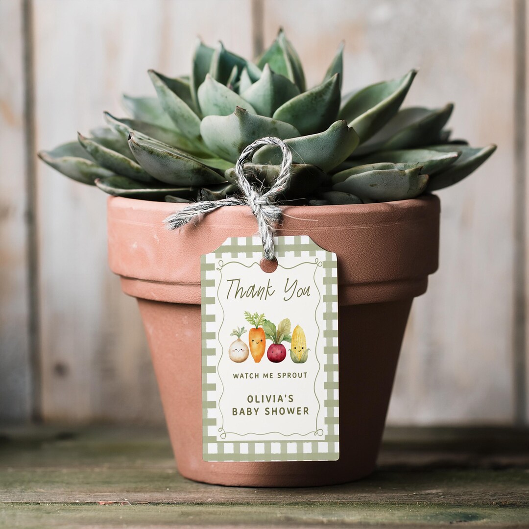Little Sprout Favor Tag Template | DIY Editable A Little Sprout is on ...
