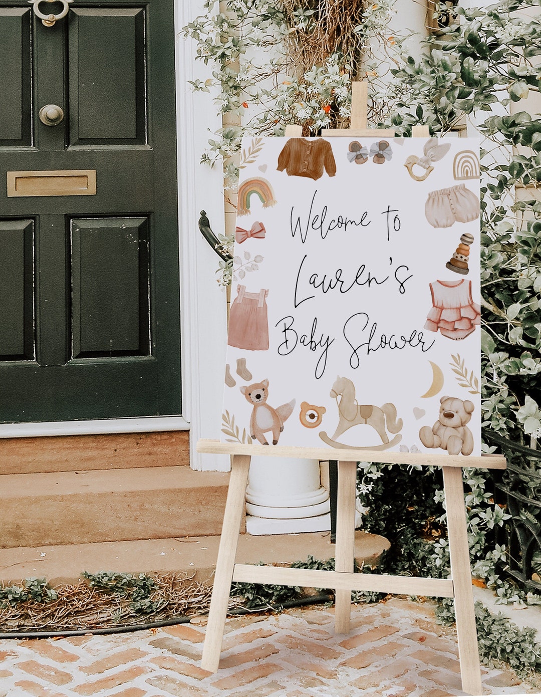 Girl Baby Shower Welcome Sign Template | Editable It's a Girl Baby ...