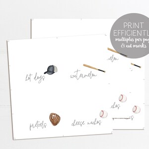 Baseball Food Tent Template | Editable All Star Rookie Year Birthday ...