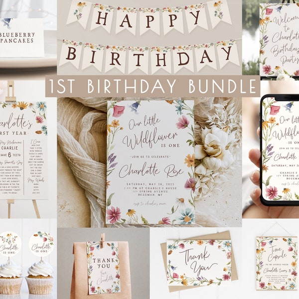 Wildflower First Birthday - Etsy