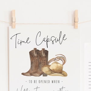 1st Rodeo Time Capsule Birthday Template | Western Cowboy Birthday ...