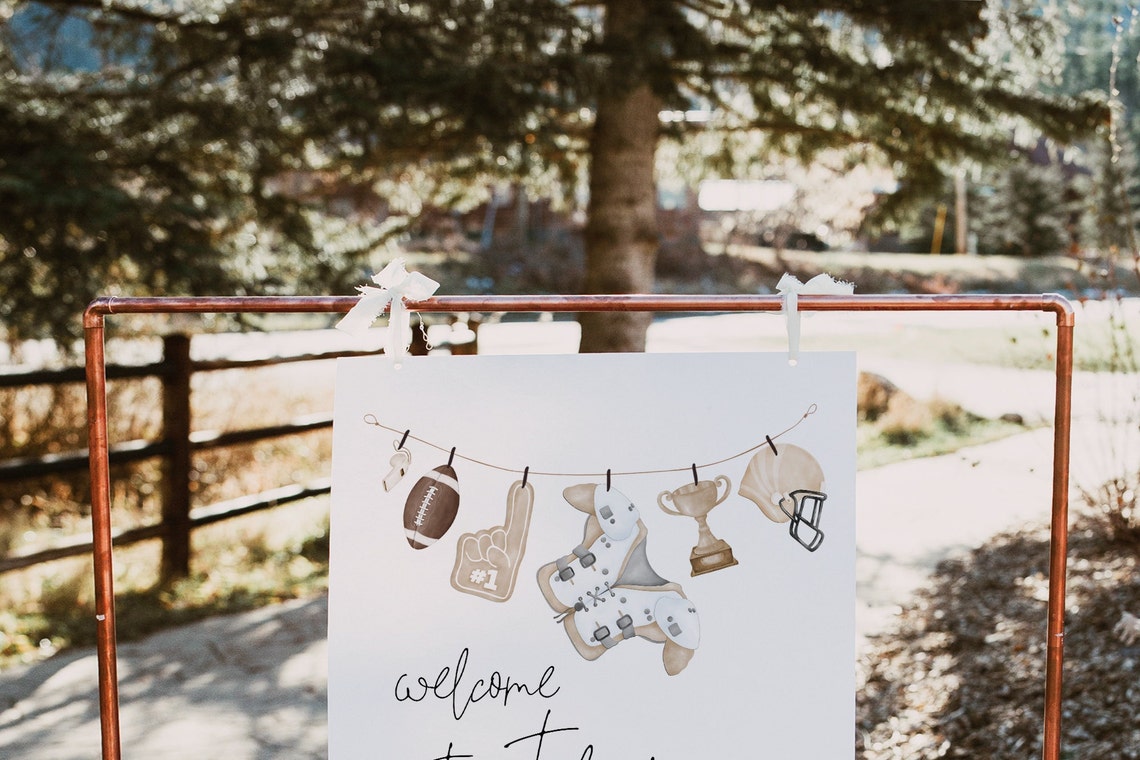 Editable Football Welcome Sign Template Rookie Year First - Etsy