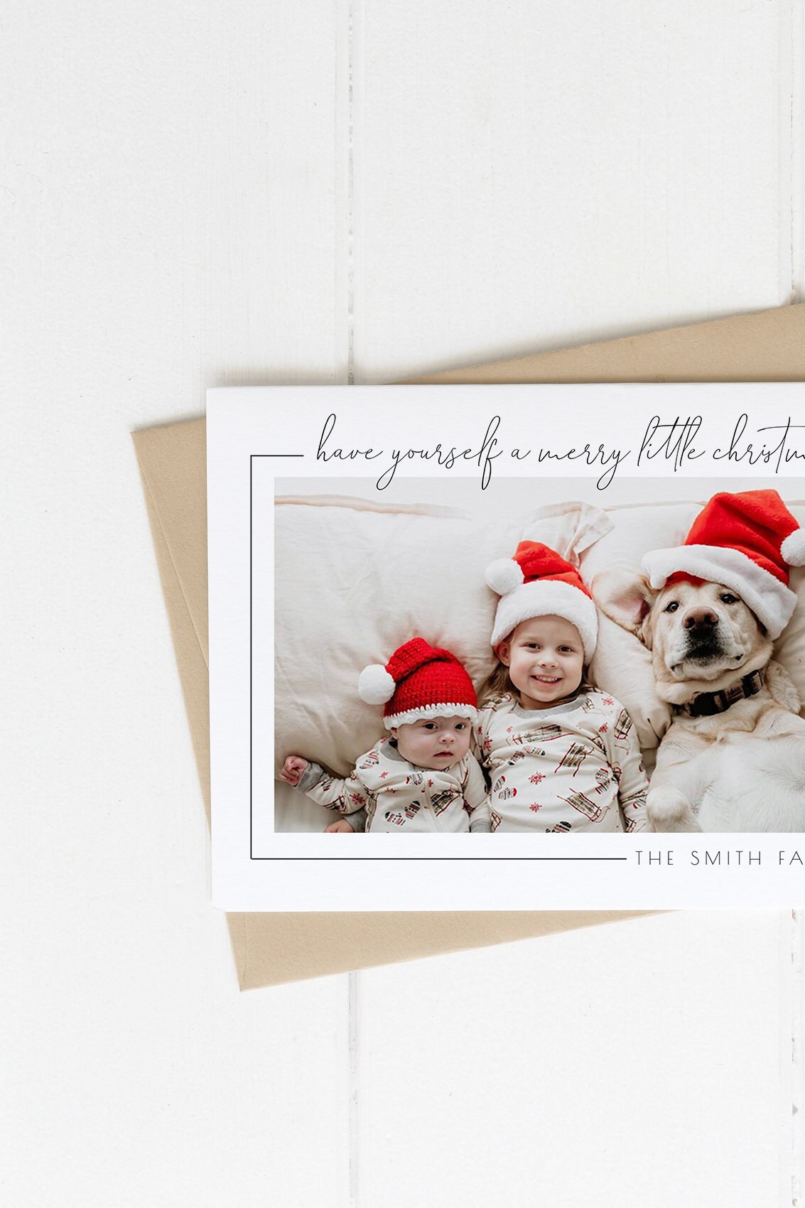 Editable Christmas Card Template With Photo Have Yourself a - Etsy