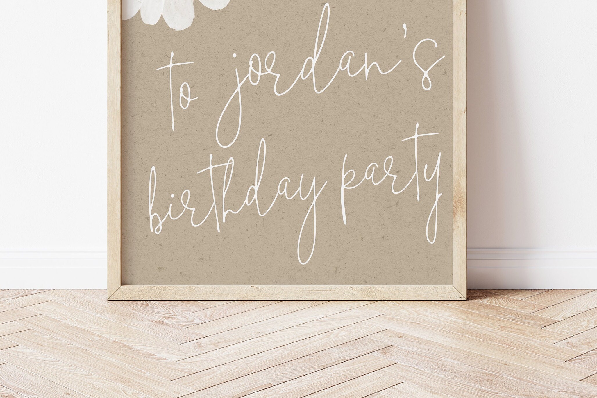 Daisy Welcome Sign Template Kraft Daisy Birthday Party - Etsy