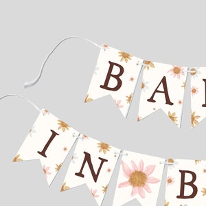 Wildflower Baby in Bloom Banner Template | Printable Wildflower Girl ...