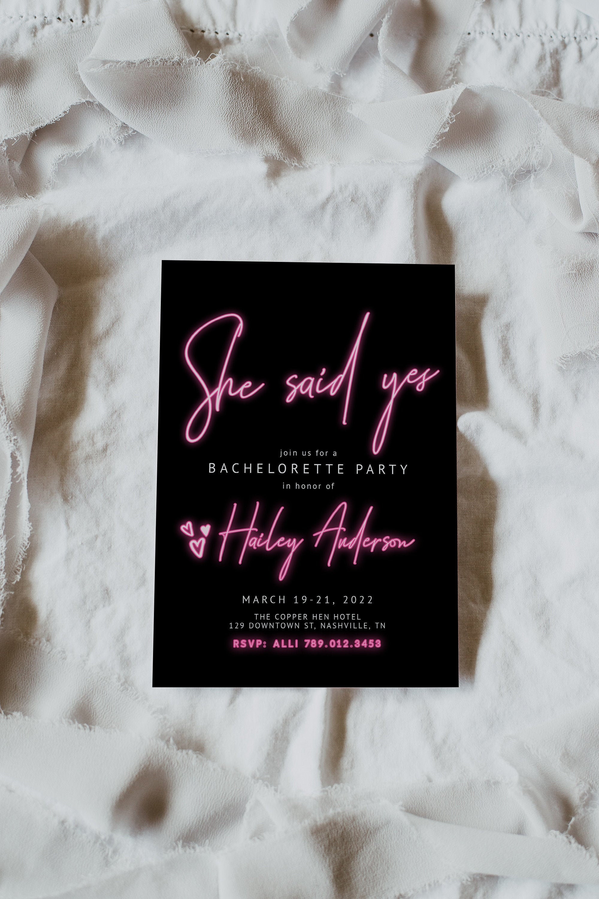 Bridal Shower Invite Yasss Bach Bash Bridal Weekend Editable Template ...