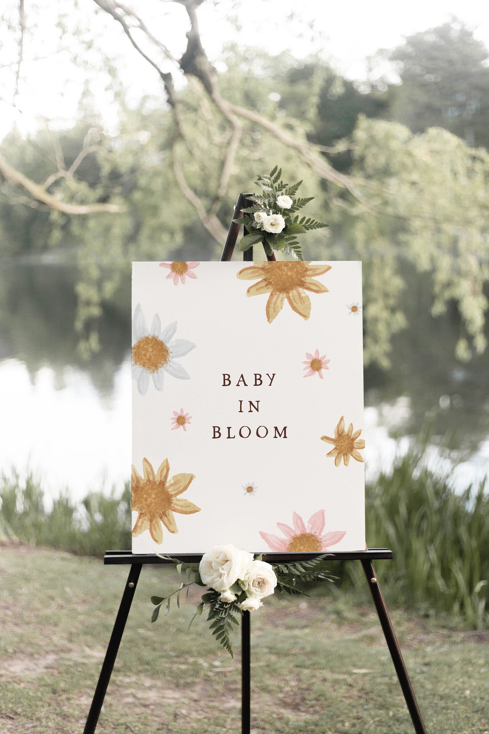 Baby in Bloom Printable Sign | Wildflower Baby Shower Decor | Baby in ...