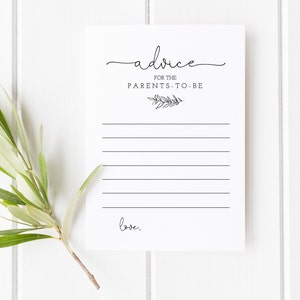 Advice for the Parents to Be Baby Shower Printable Game, Words of ...