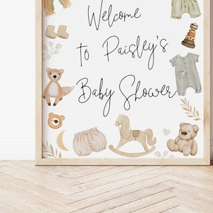 Boy Baby Shower Welcome Sign Template It's a Boy Baby Editable ...
