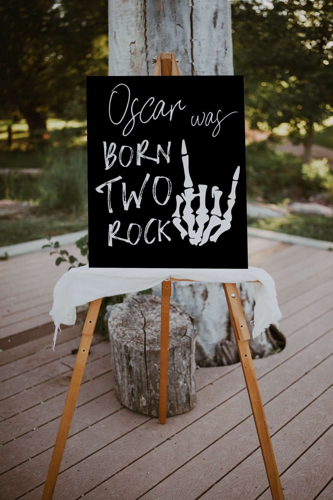 Born TWO Rock Welcome Sign Template Editable Rock N Roll 2nd Birthday ...