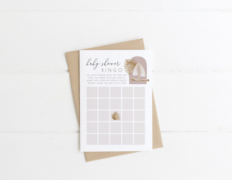 Nautical Bingo Girl Baby Shower Printable Game Pink Sailboat - Etsy