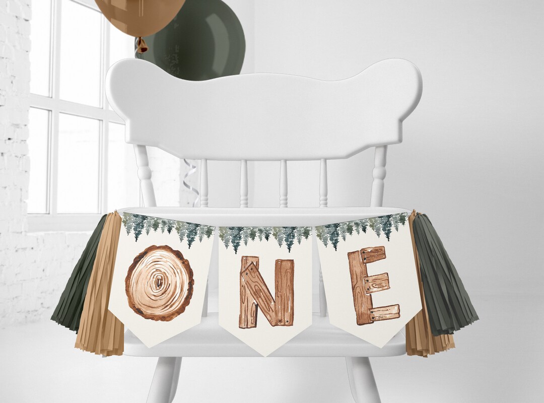 One Happy Camper High Chair Banner Template | Editable Our Little ...