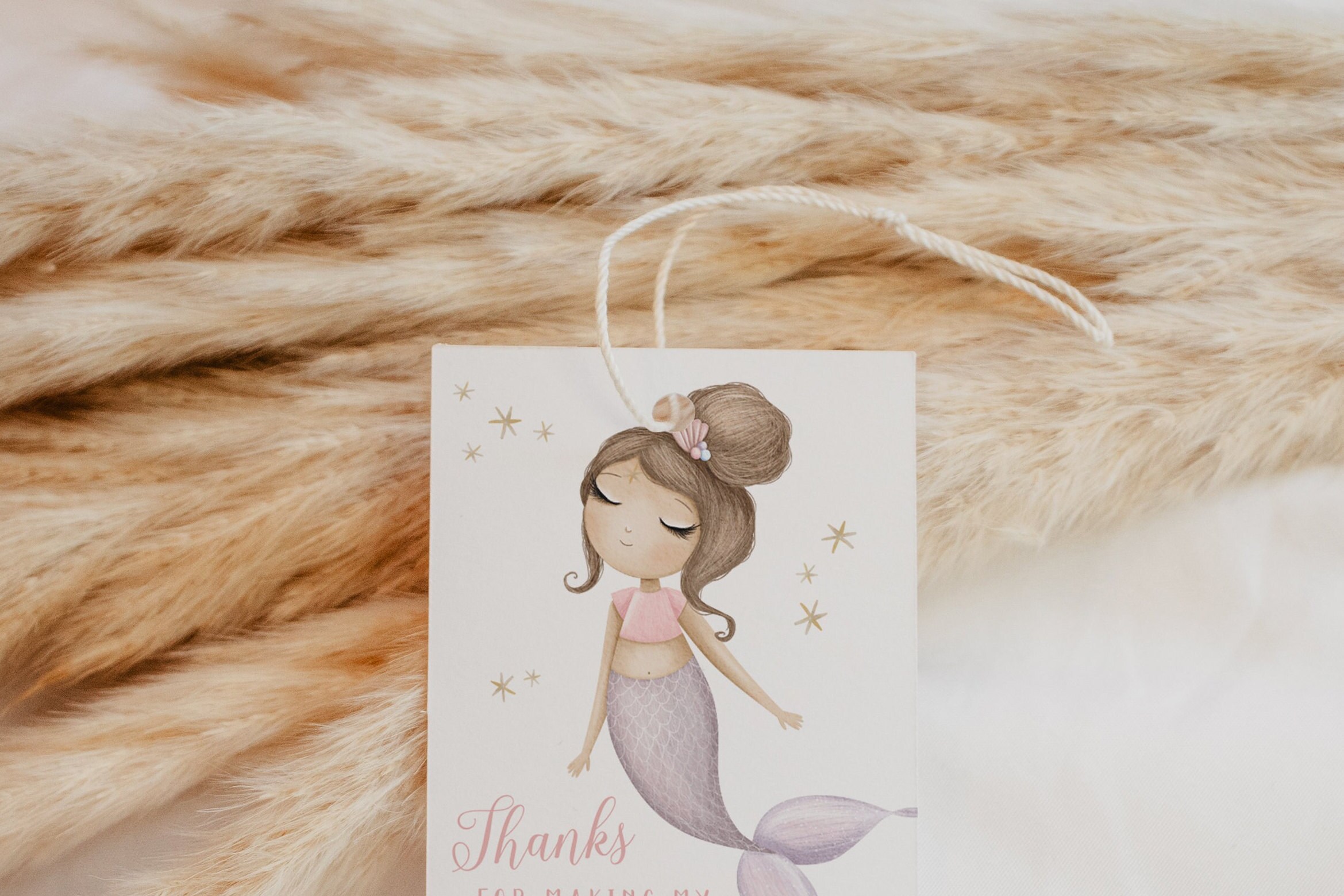 Mermaid Favor Tag Template | Thank You for Making My Party a Splash ...