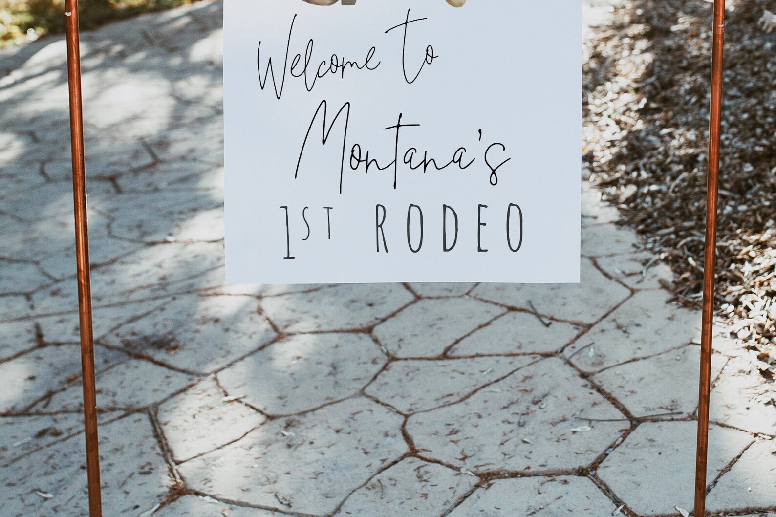 1st Rodeo Birthday Welcome Sign Template Cowgirl First | Etsy