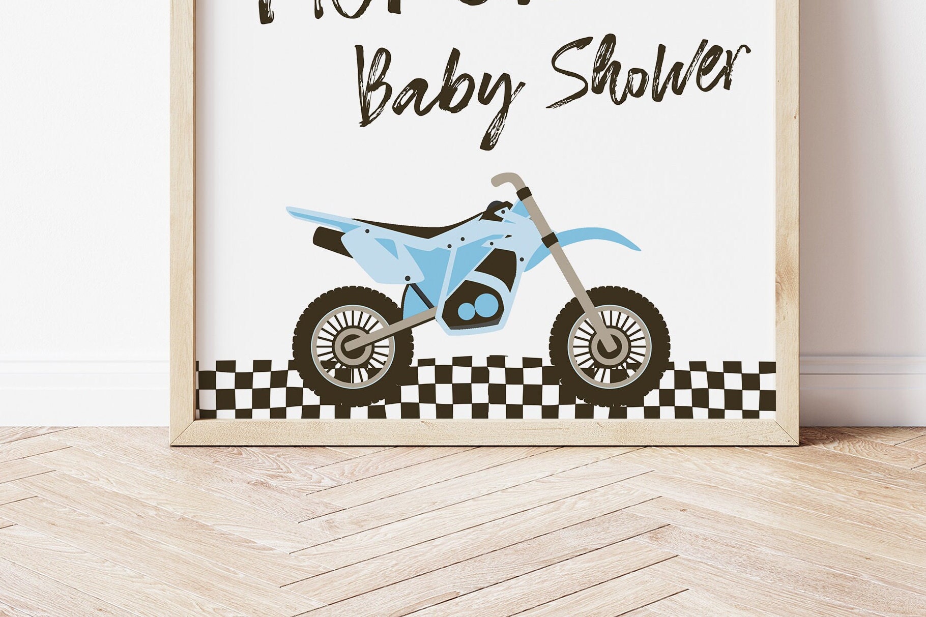 Dirt Bike Welcome Sign Template | Editable Racing Baby Shower Welcome ...
