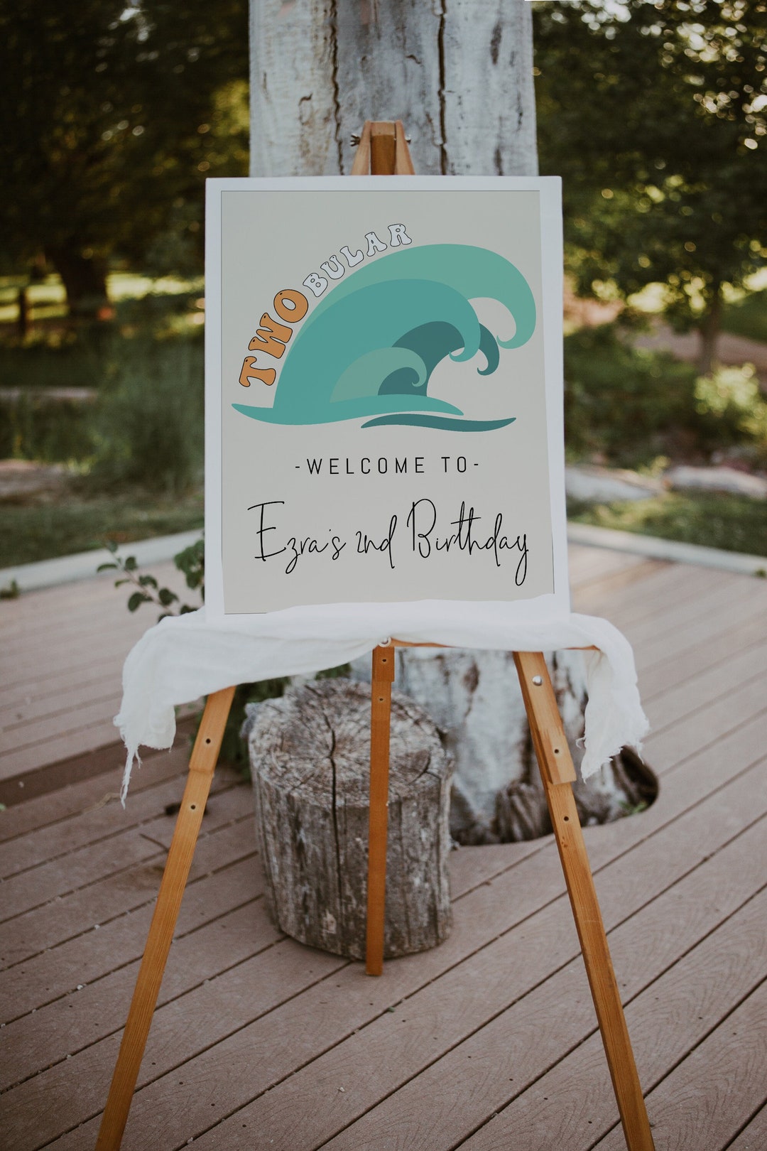 Surf 2nd Birthday Welcome Sign Template | Two-bular Second Birthday ...