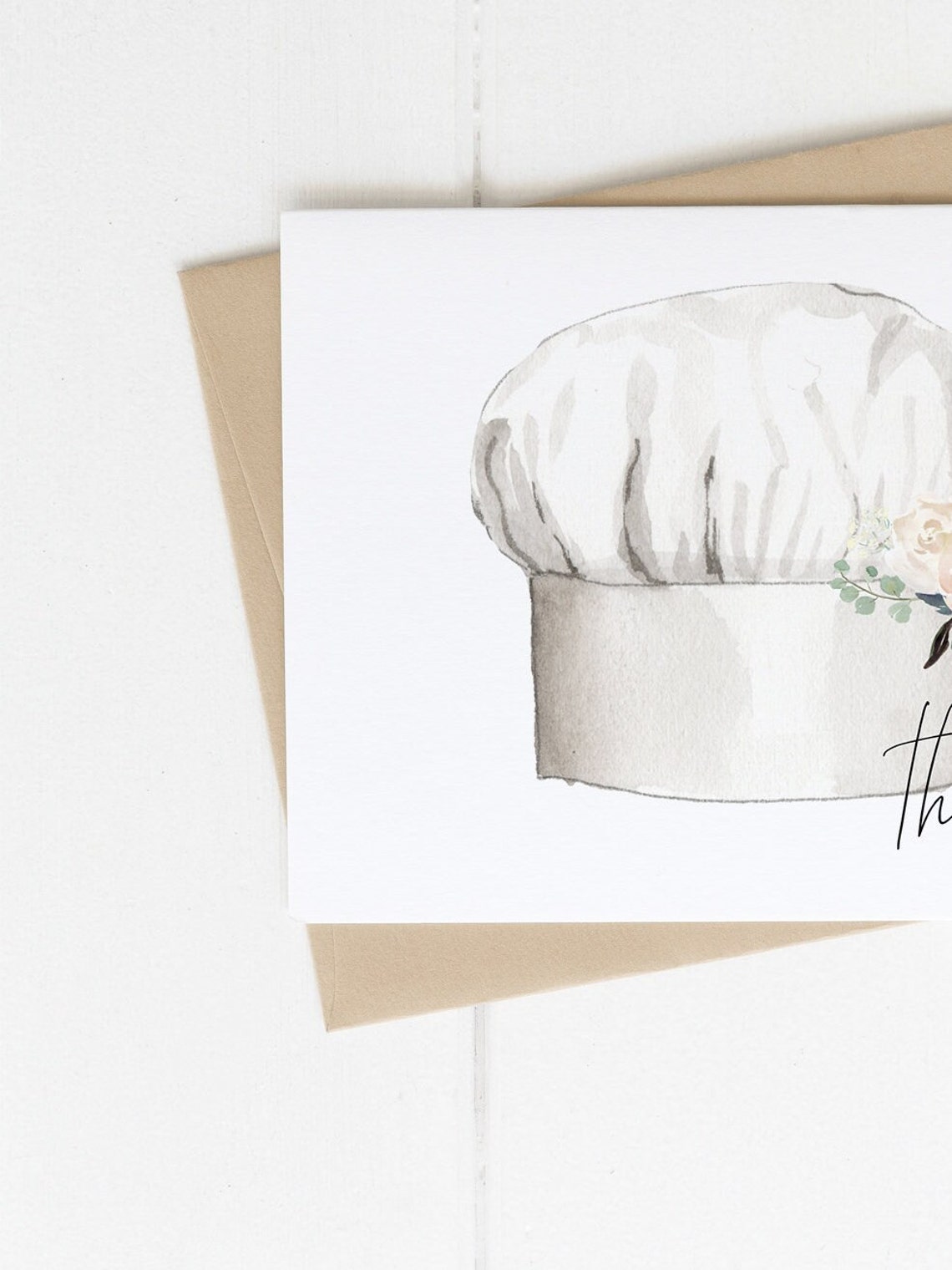 Chef Thank You Card Printable Editable Template Girl Cooking - Etsy
