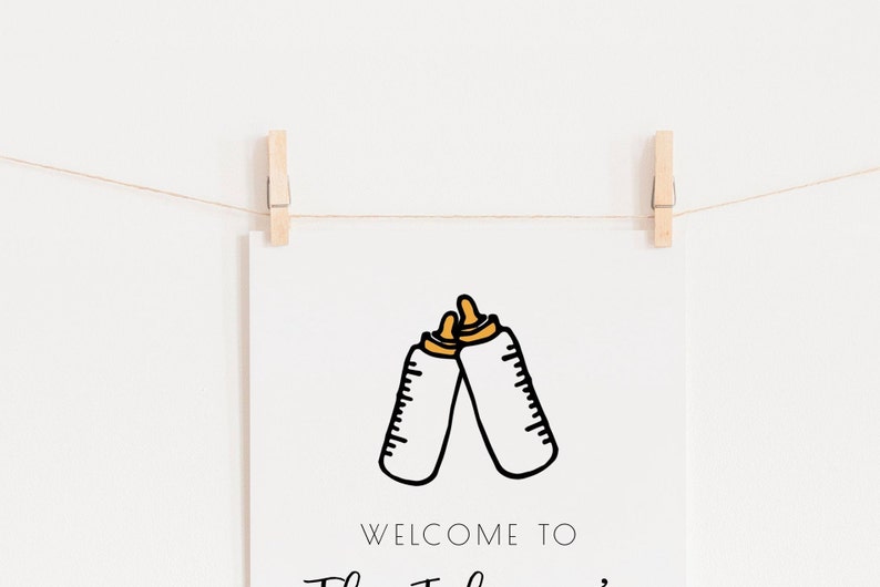 Poppin' Bottles Welcome Sign Couples Baby Shower - Etsy