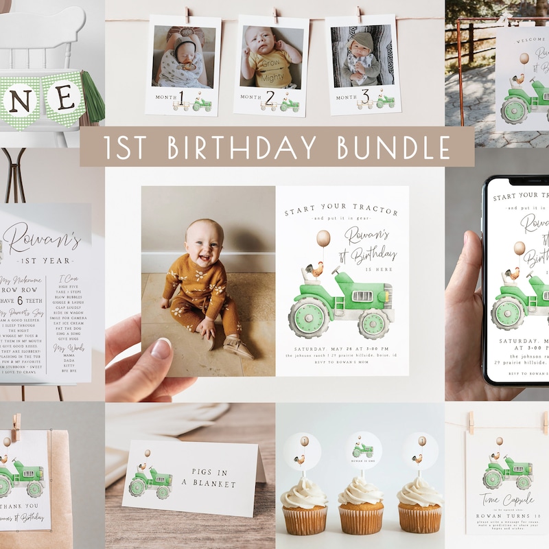 Tractor 1st Birthday - Etsy