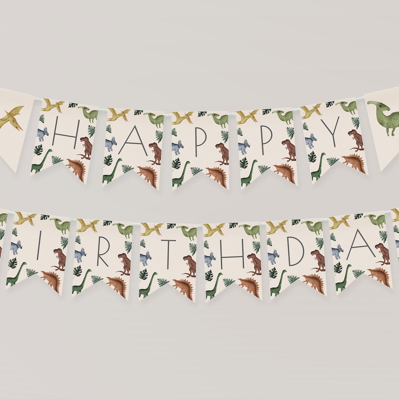 Dinosaur Happy Birthday - Etsy