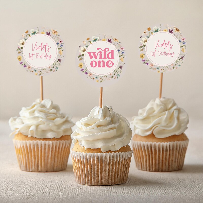 Wild One Cupcake Toppers - Etsy
