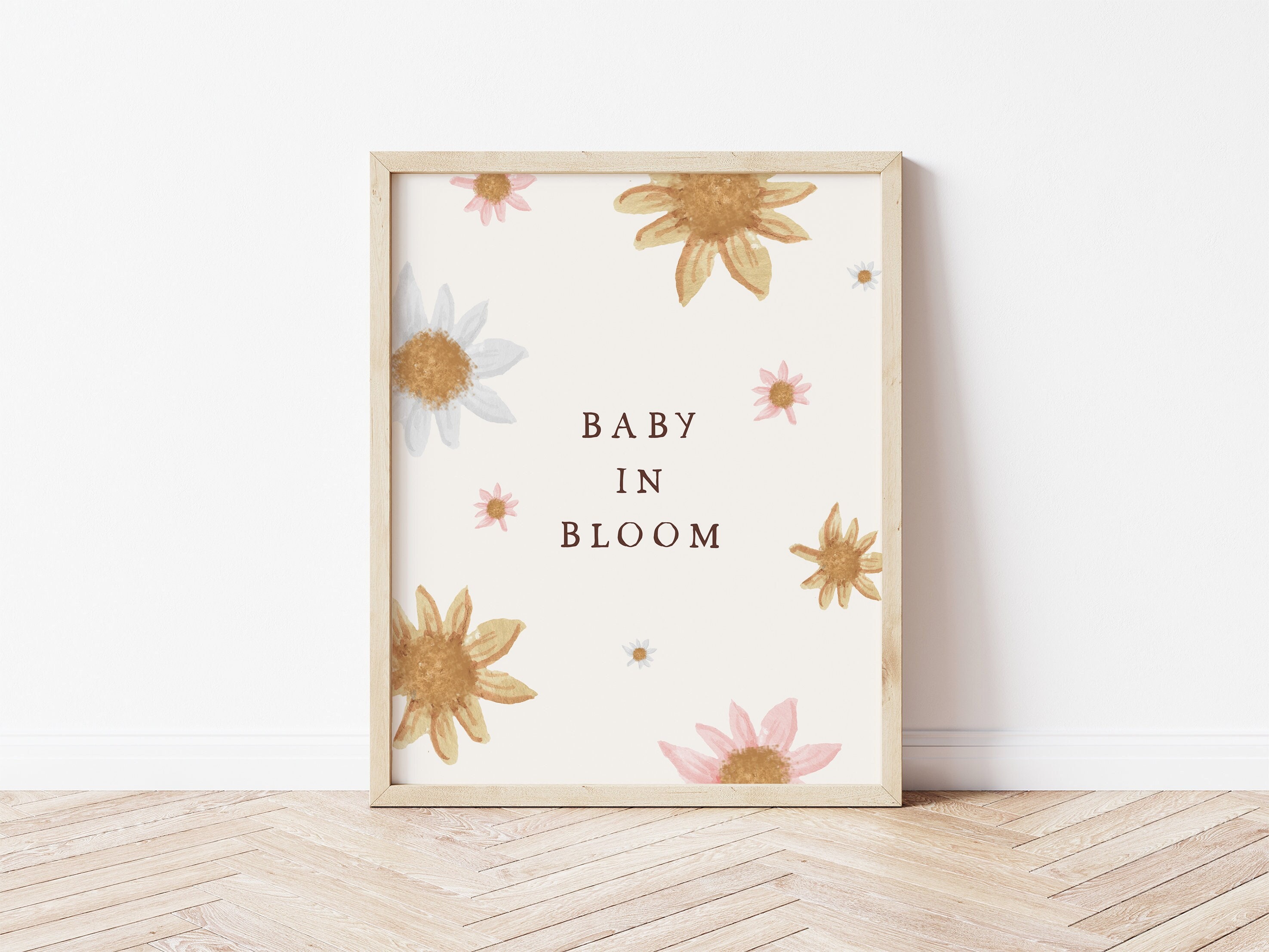 Baby in Bloom Printable Sign Wildflower Baby Shower Decor - Etsy