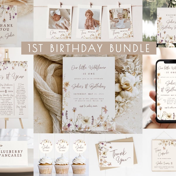 Wildflowers First Birthday - Etsy